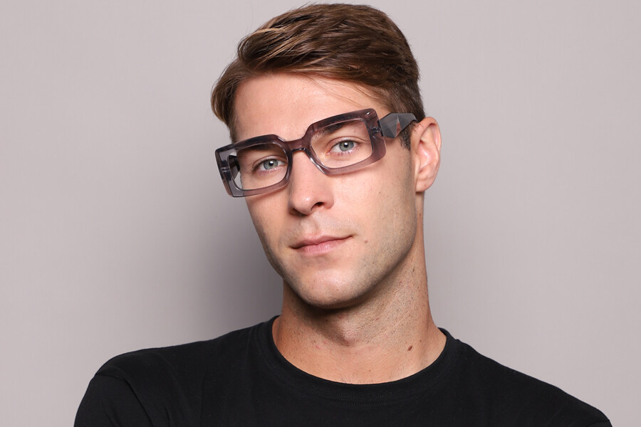 LMNT Haniel 94760 C4 Square Transparent Grey Eyeglasses | Vision Direct ...