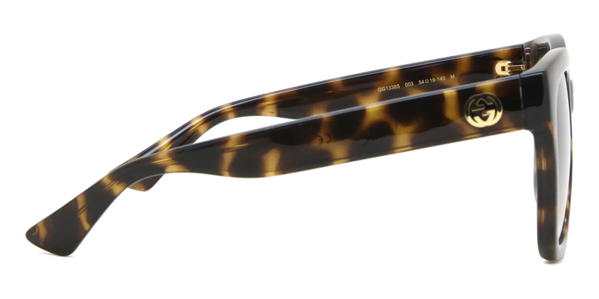 Gucci GG1338S 003 Square Brown Tortoise Sunglasses | Vision Direct ...
