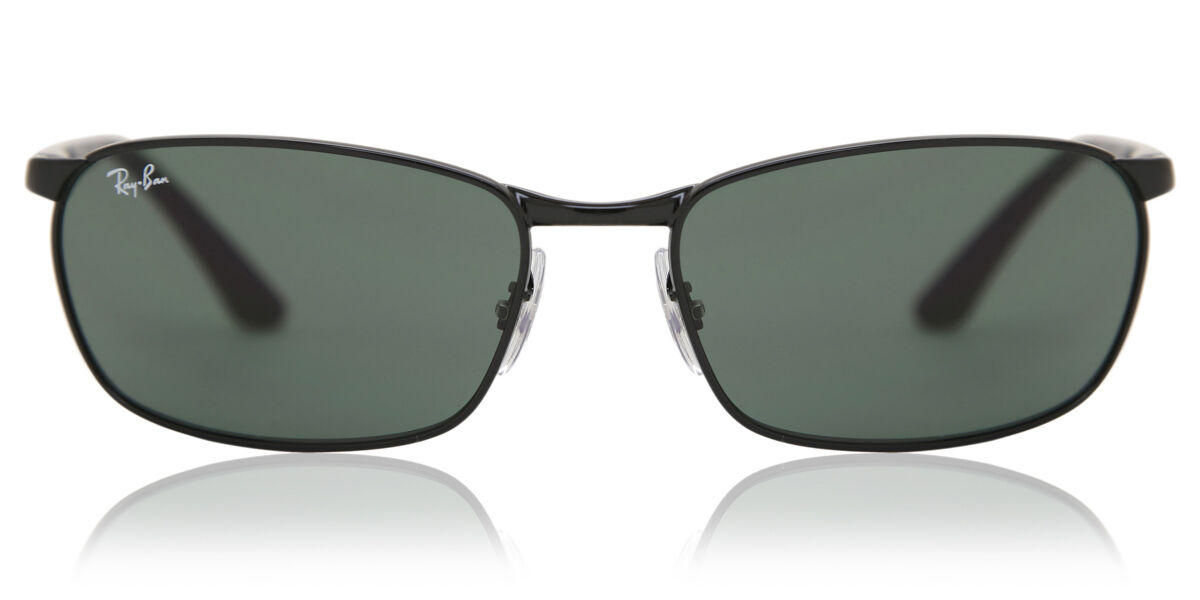 Ray-Ban RB3534 002 Rectangle Black Sunglasses | Vision Direct Australia