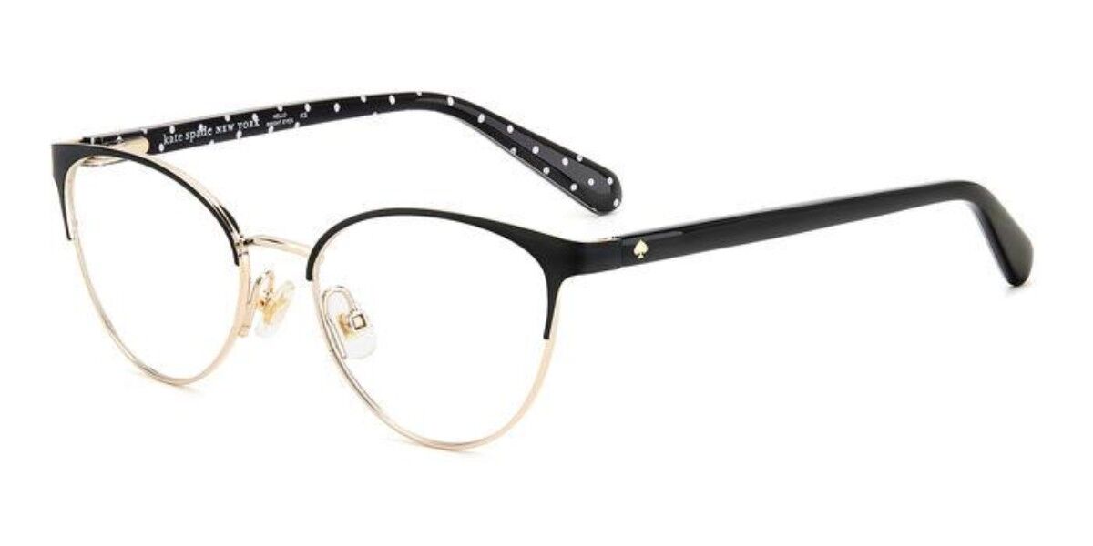 Kate Spade Cecily Kids 807 Cat Eye Black On Gold Eyeglasses | Vision ...