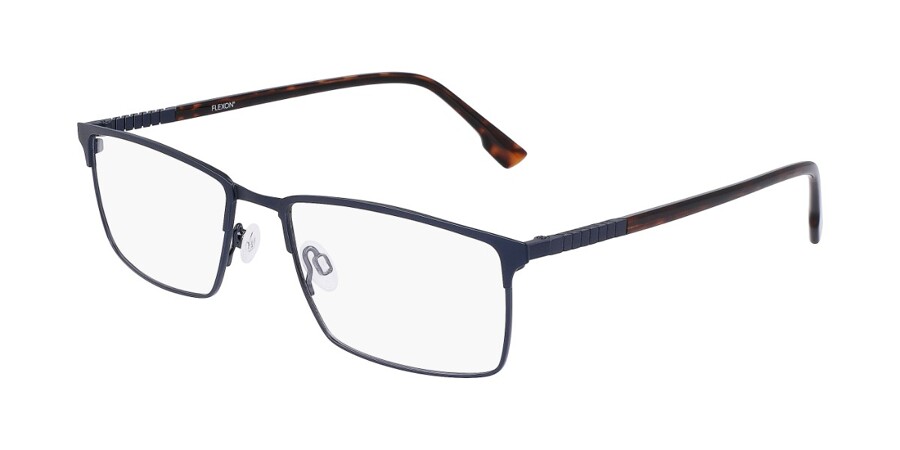Flexon E1129 N 410 Rectangle Matte Navy Blue Eyeglasses | Vision Direct ...