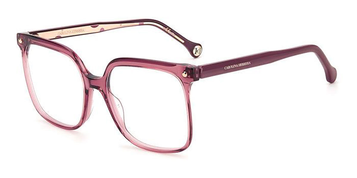 Carolina Herrera CH 0011 G3I Square Transparent Mauve Purple Eyeglasses ...