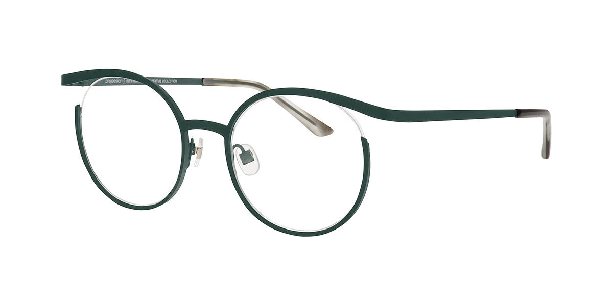 Prodesign Flow 1 9531 Oval Matte Dark Green Eyeglasses | Vision Direct ...