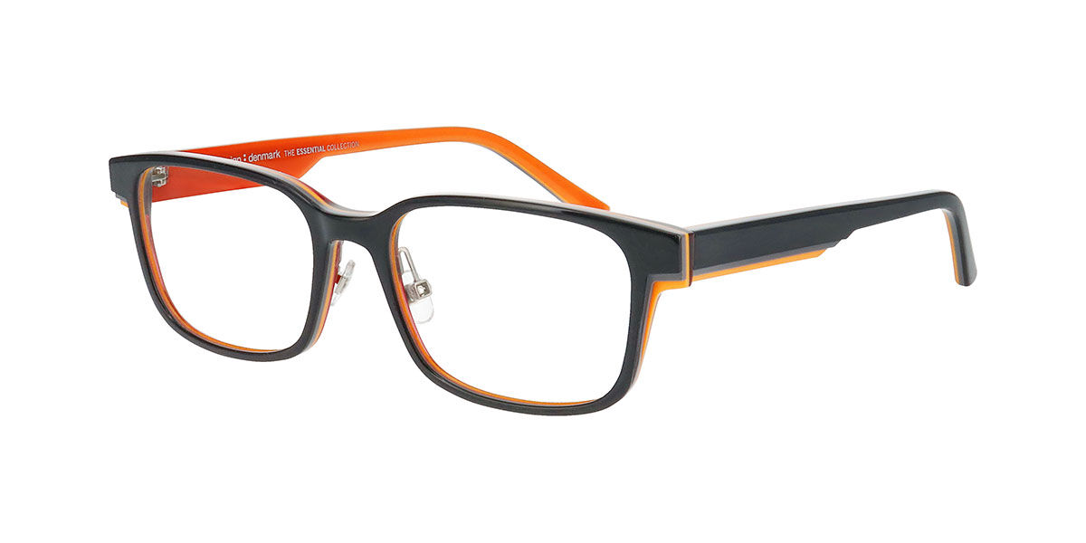 Prodesign Topo 1 6022 Square Shiny Black On Brown Eyeglasses | Vision ...